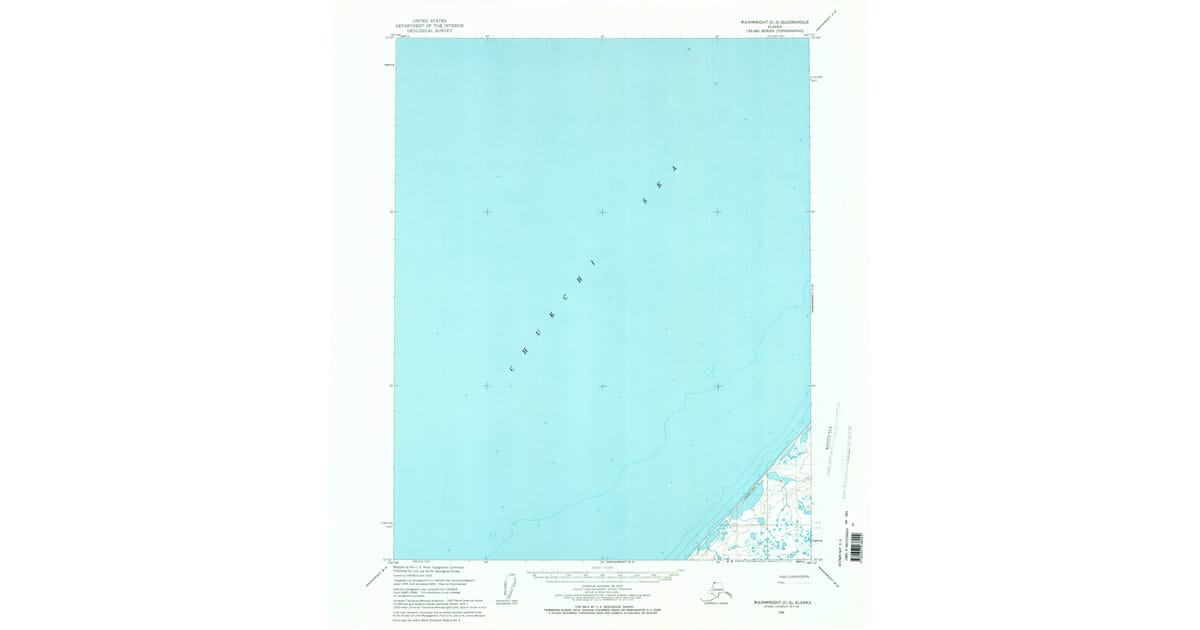 1955 Map of Wainwright C-3, North Slope Borough, AK — High-Res | Pastmaps
