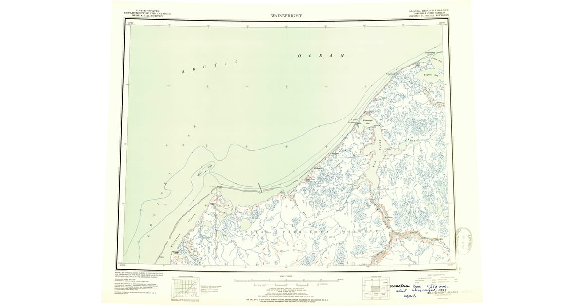 1951 Map of Wainwright, AK — High-Res | Pastmaps