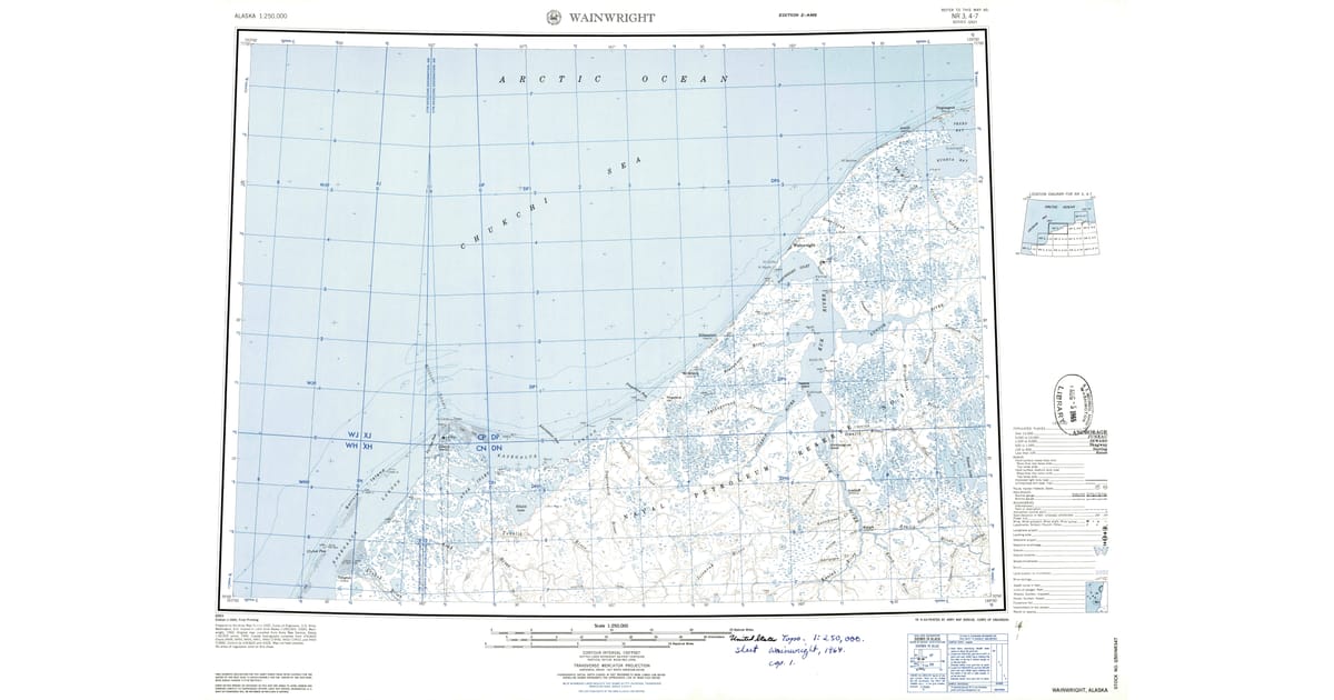 1964 Map of Wainwright, AK — High-Res | Pastmaps