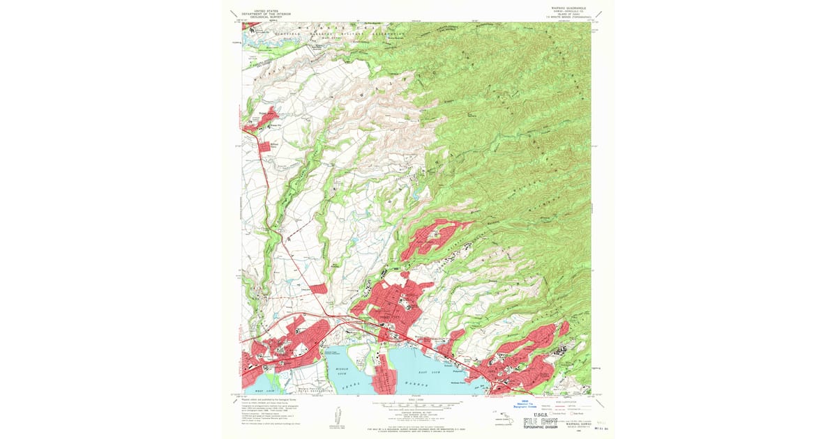 1968 Map of Waipahu, HI — High-Res | Pastmaps