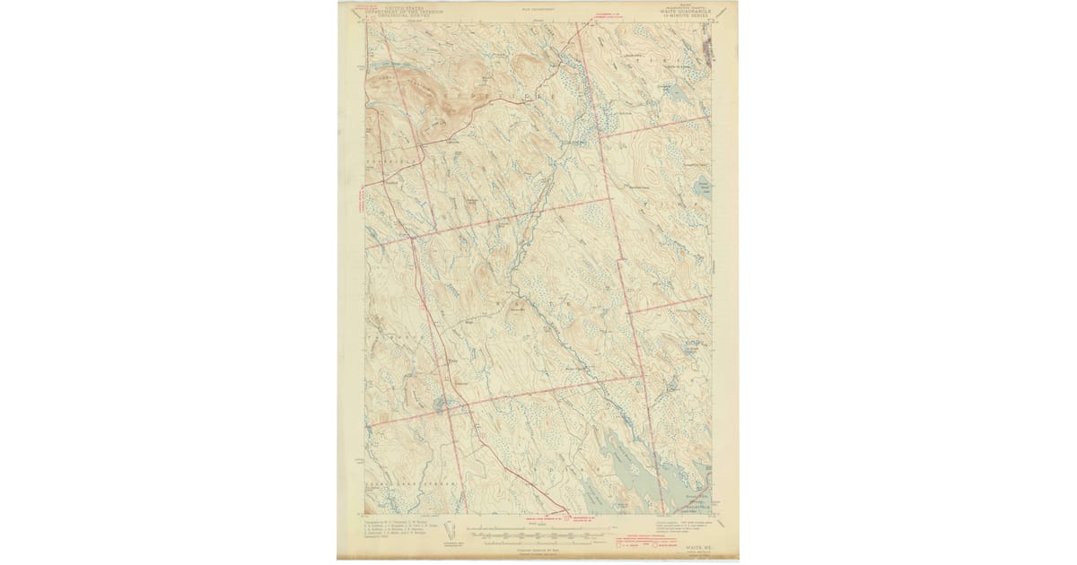 1942 Map of Waite, Washington County, ME — High-Res | Pastmaps