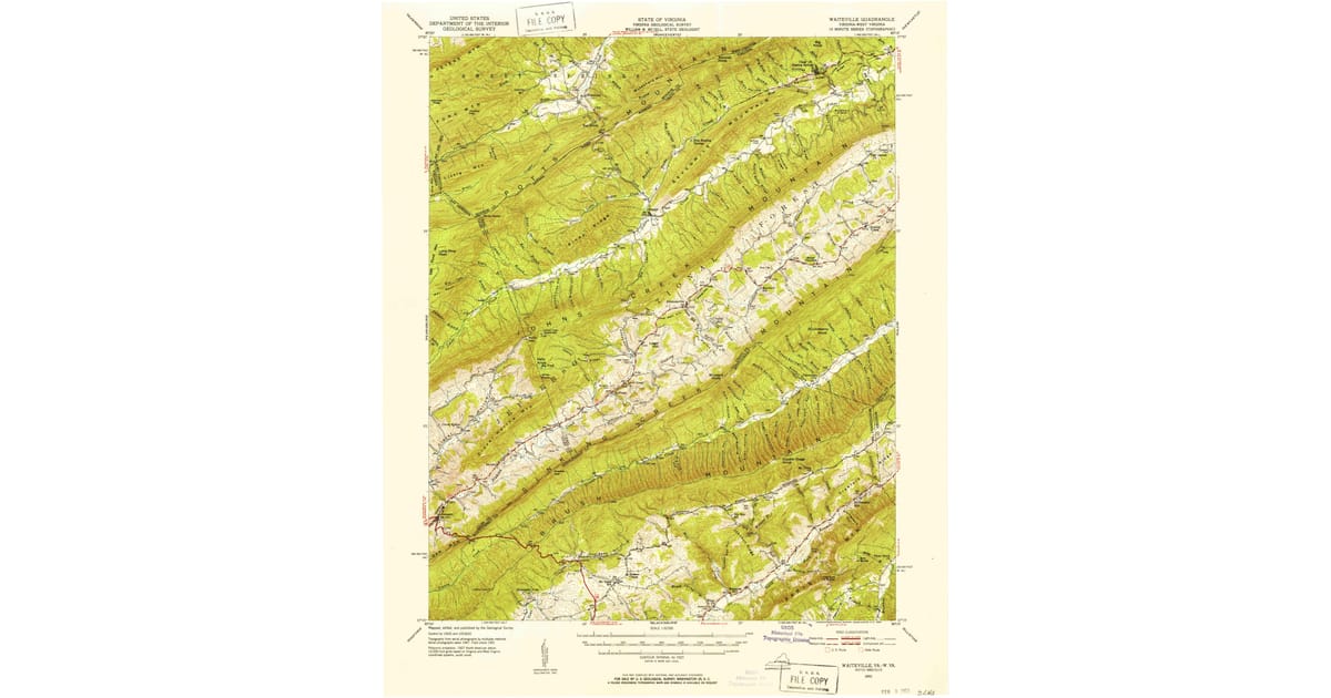 1950s Maps of Monroe County, WV | Pastmaps