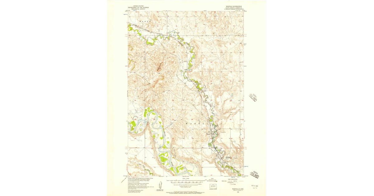1956 Map of Wakpala, SD — High-Res | Pastmaps