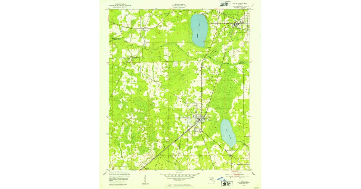 1949 Map of Waldo, FL — High-Res | Pastmaps