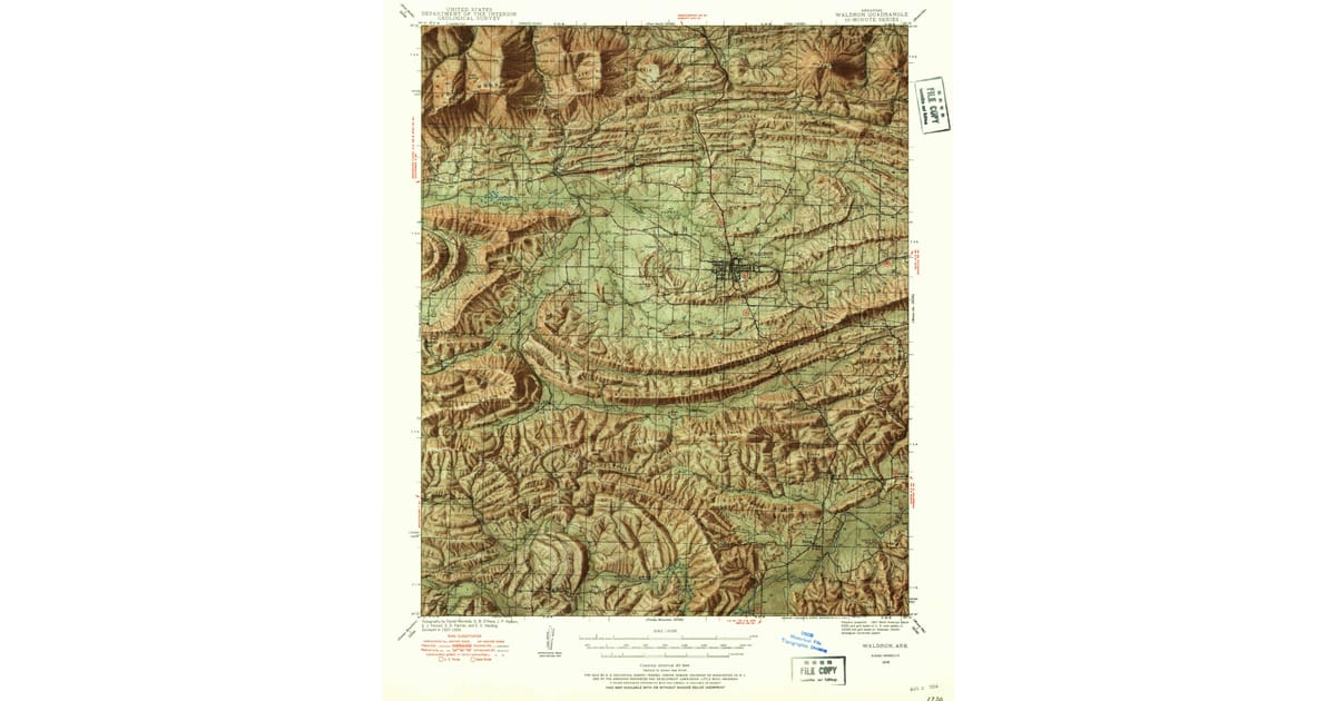 1939 Map of Waldron, AR — High-Res | Pastmaps