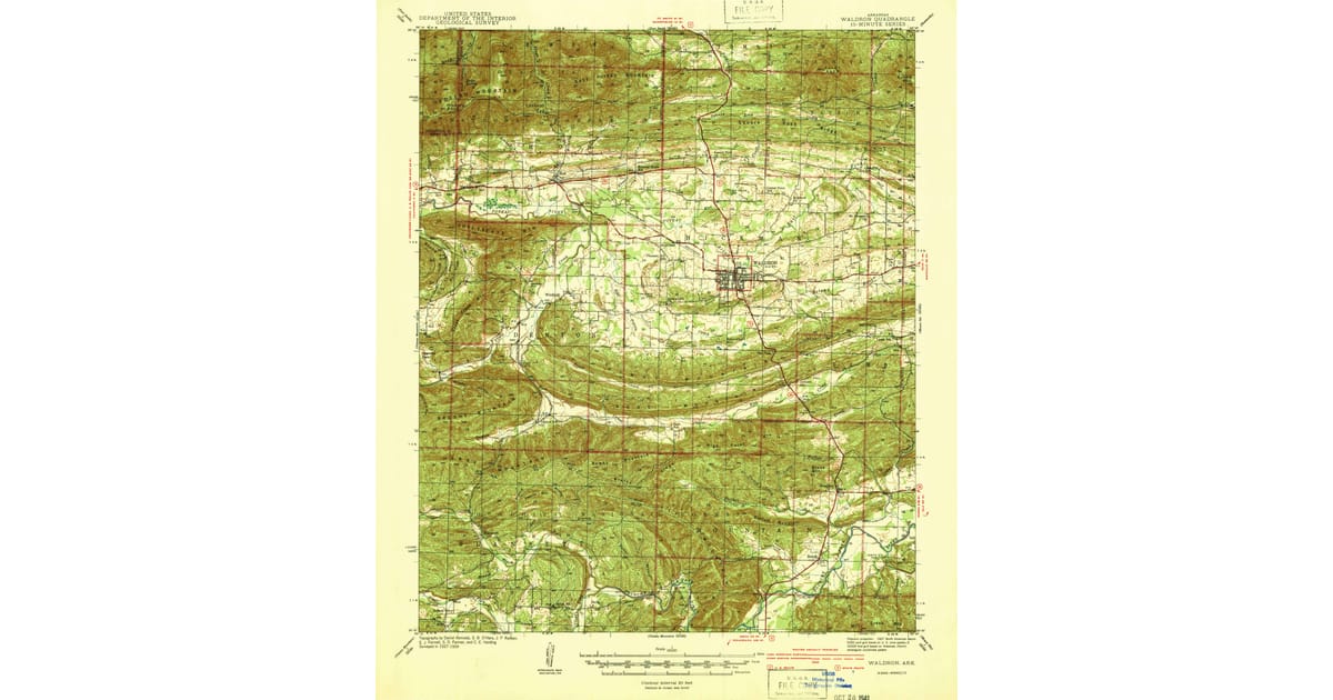 1941 Map of Waldron, AR — High-Res | Pastmaps