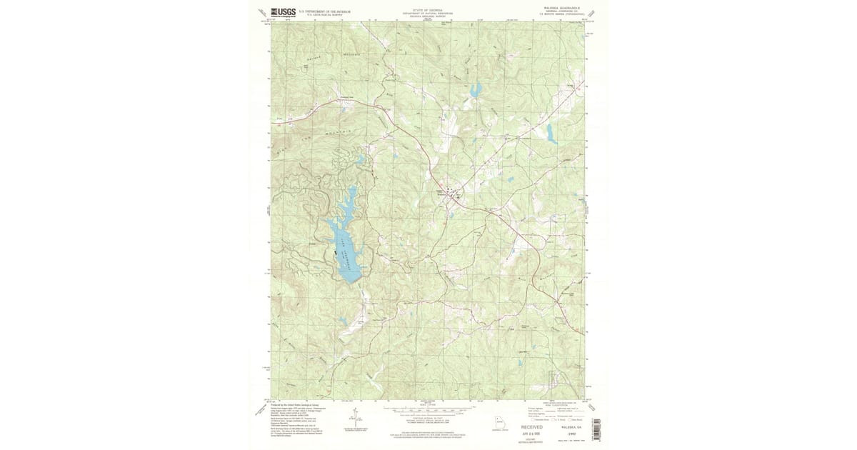 1997 Map of Waleska, GA — High-Res | Pastmaps