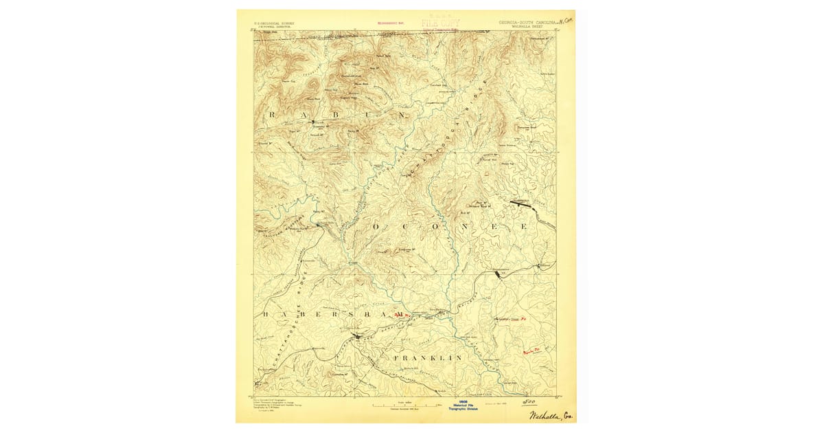 1892 Map of Walhalla, SC — High-Res | Pastmaps