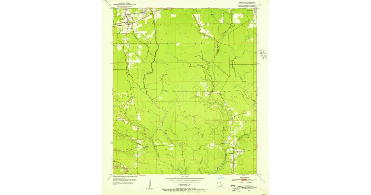 1953 Map of Walker, LA — High-Res | Pastmaps