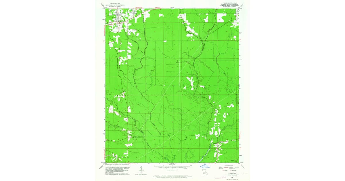 1962 Map of Walker, LA — High-Res | Pastmaps