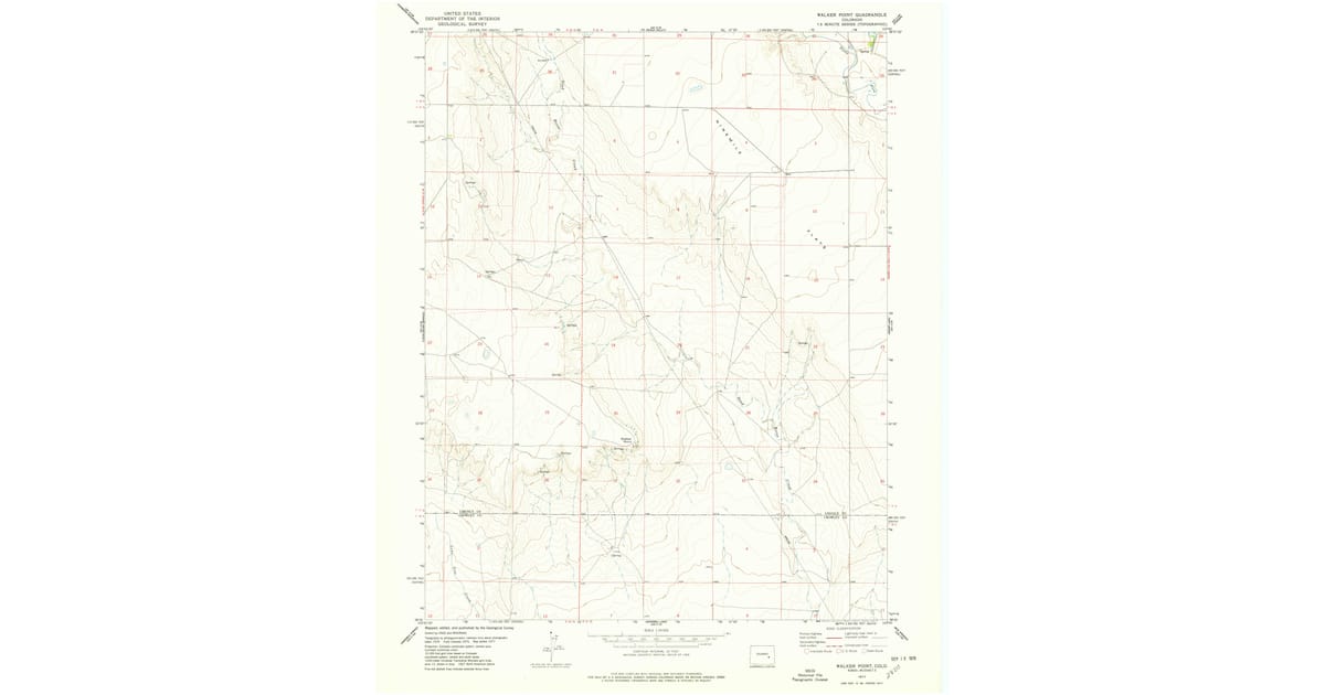 1977 Map of Walker Point, Lincoln County, CO — High-Res | Pastmaps