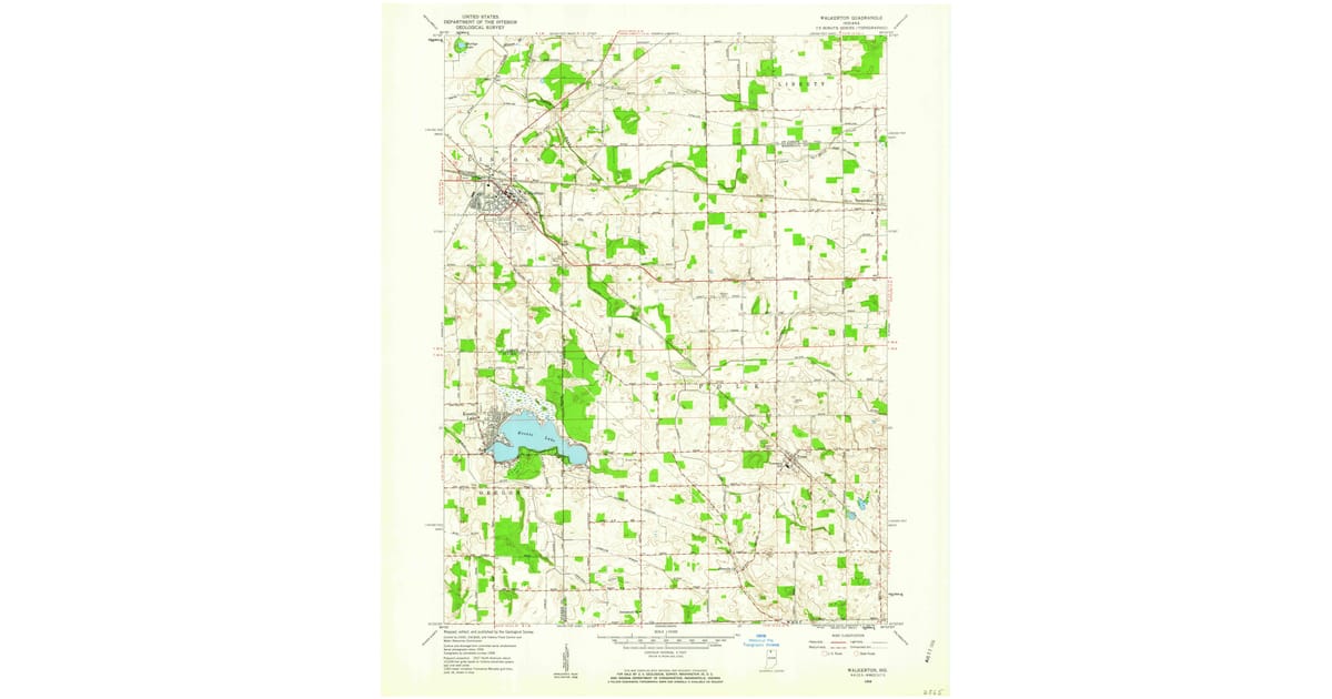 1958 Map of Walkerton, IN — High-Res | Pastmaps