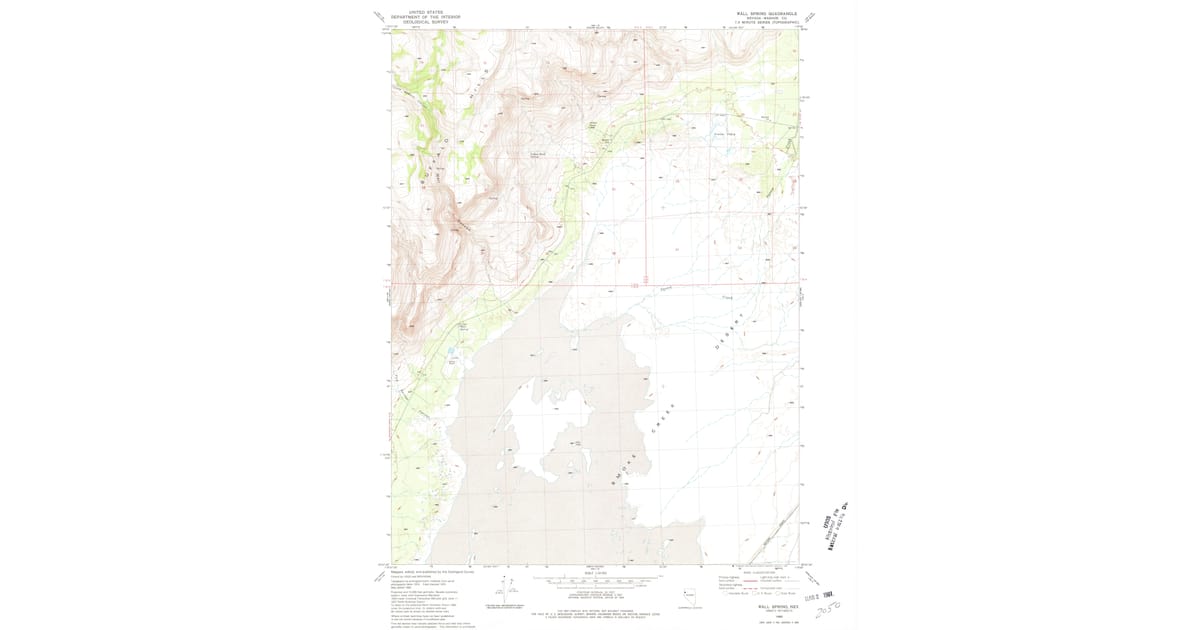 1980 Map of Wall Spring, Washoe County, NV — High-Res | Pastmaps