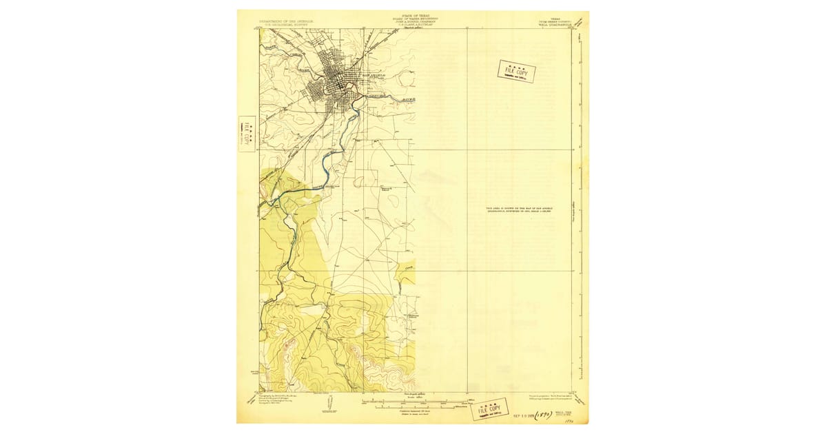 1928 Map of Wall, Tom Green County, TX — High-Res | Pastmaps