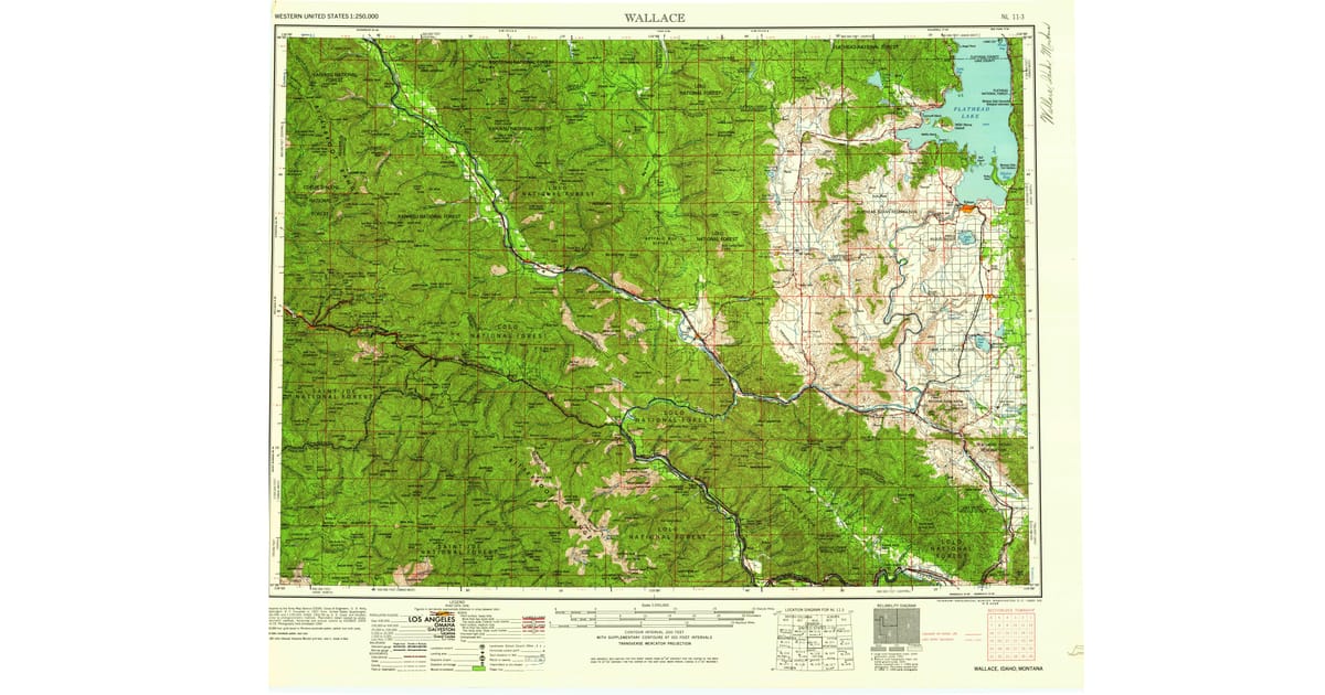 1960s Maps of Lake Mary Ronan, MT | Pastmaps
