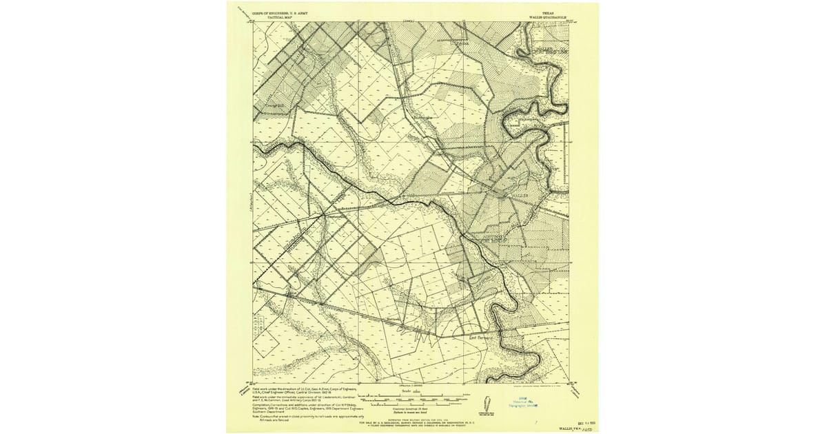 1956 Map of Wallis, TX — High-Res | Pastmaps