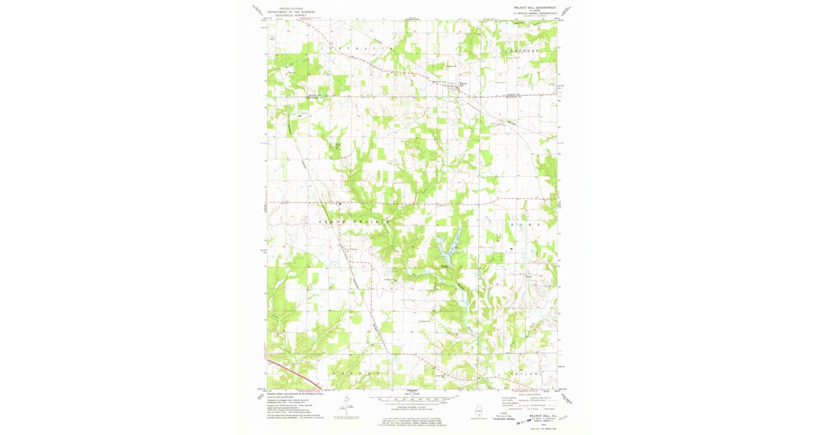 1974 Map of Walnut Hill, IL — High-Res | Pastmaps