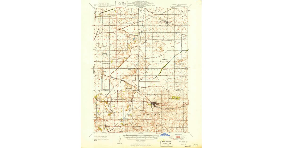 1949 Map of Walnut, IL — High-Res, 1949 Print #2 | Pastmaps