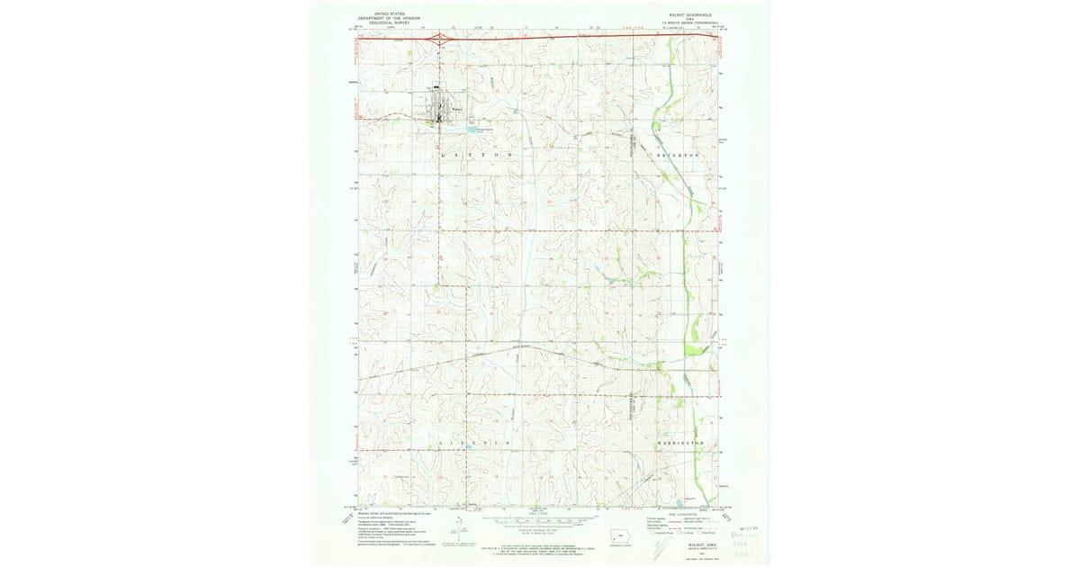 1971 Map of Walnut, IA — High-Res | Pastmaps