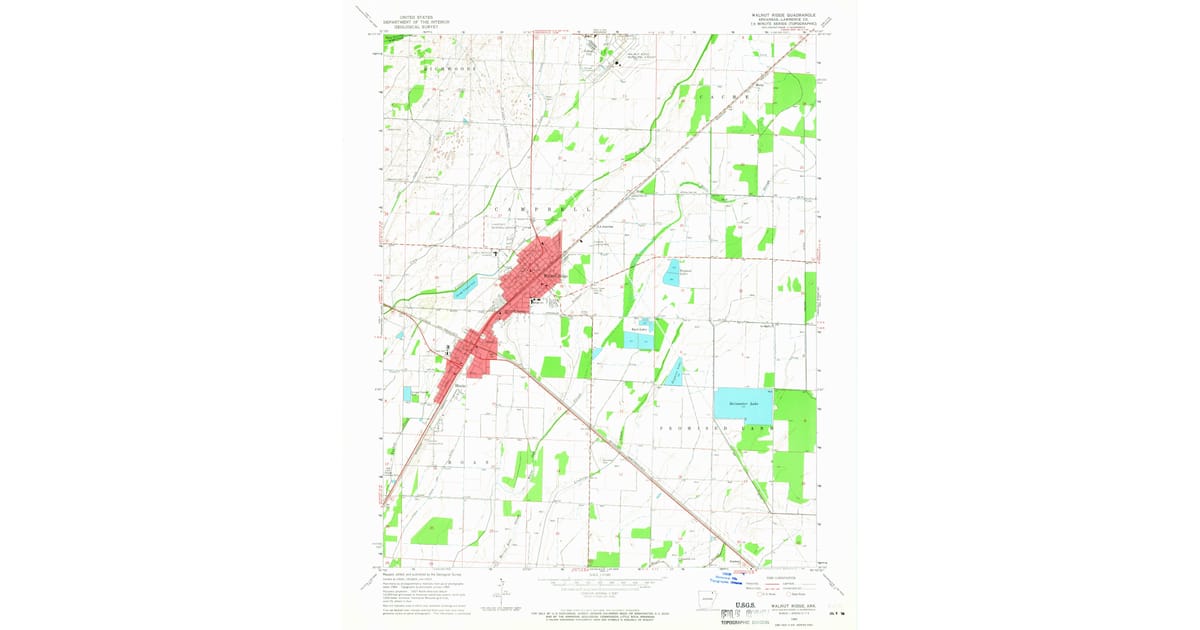 1965 Map of Walnut Ridge, AR — High-Res | Pastmaps