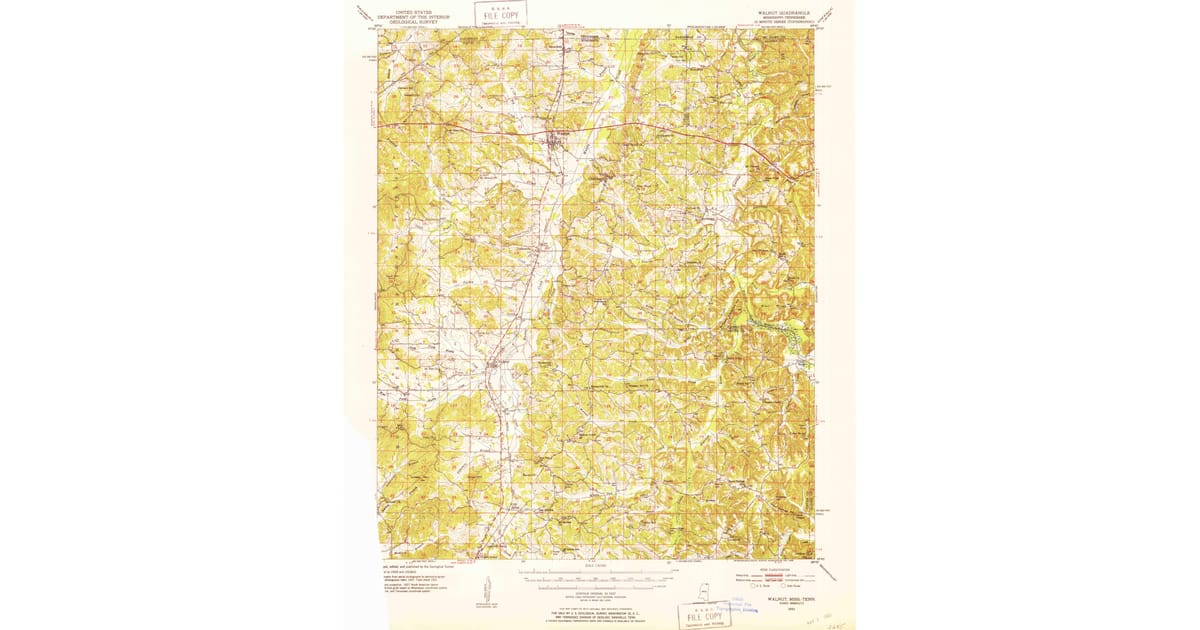 1951 Map of Walnut, MS — High-Res | Pastmaps