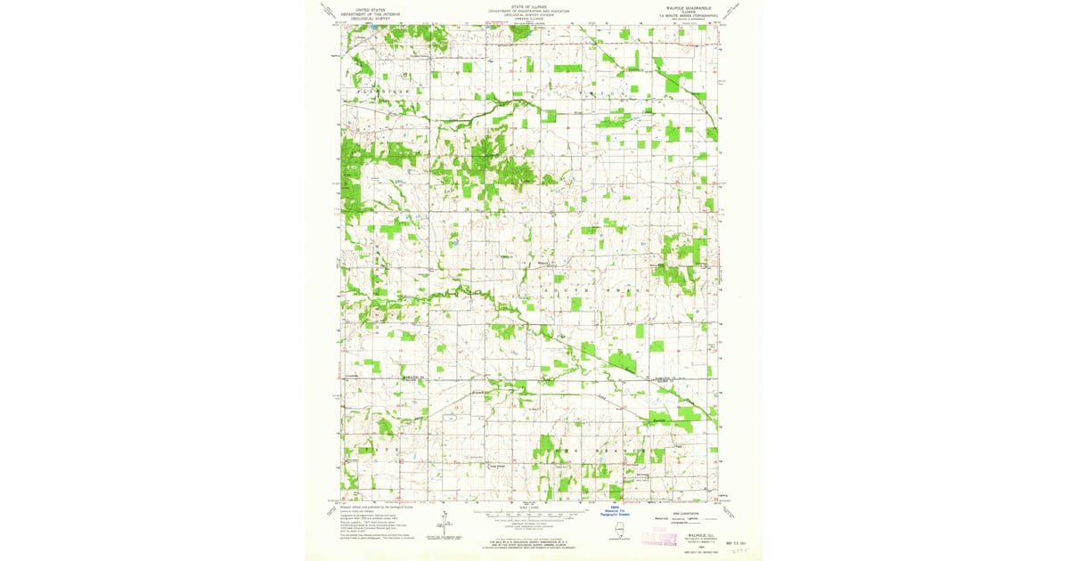 1963 Map of Walpole, Hamilton County, IL — High-Res | Pastmaps