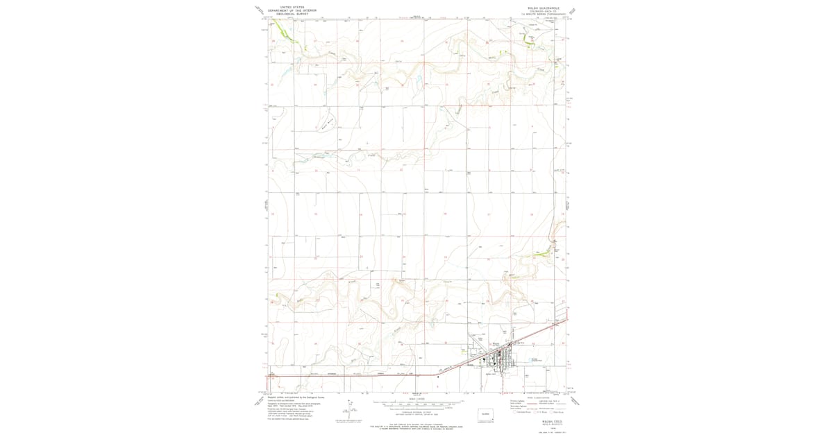 1978 Map of Walsh, CO — High-Res | Pastmaps