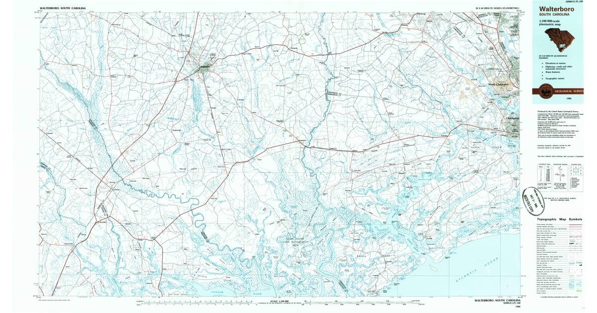 1980s Maps of Seabrook Island, SC | Pastmaps