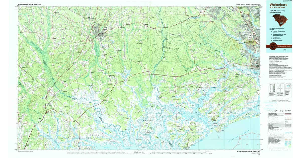 1990s Maps of Griffin Hill, Hampton County | Pastmaps