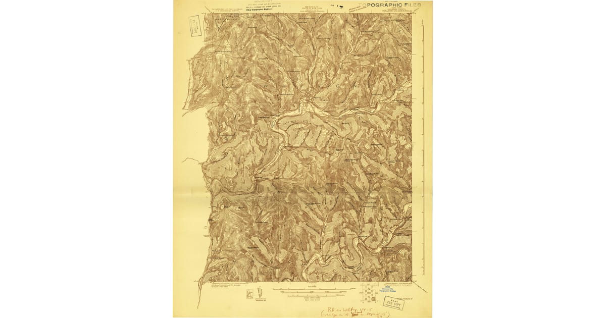 1923 Map of Walton, Delaware County, NY — High-Res | Pastmaps