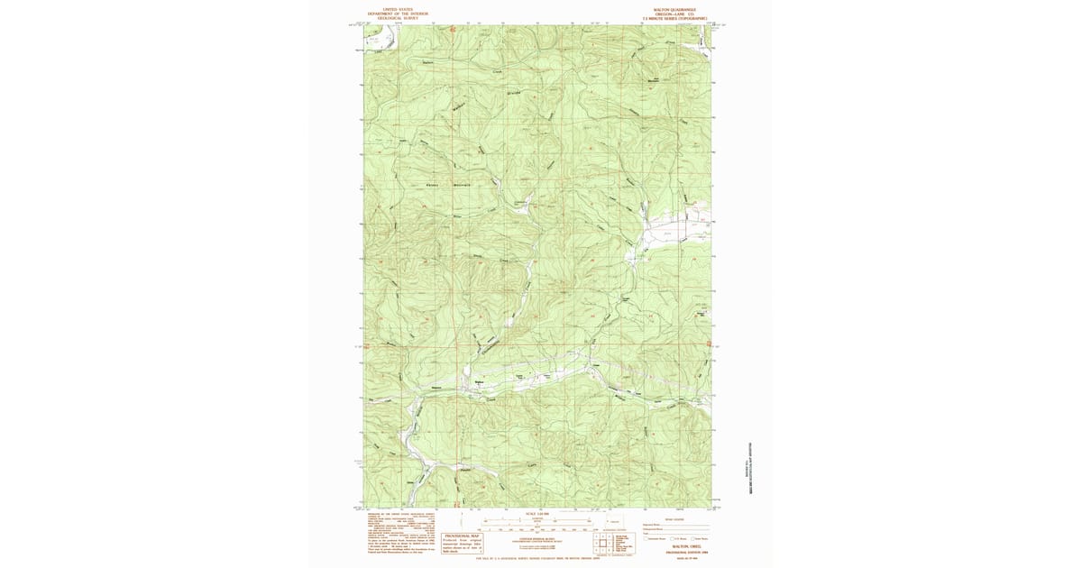 1984 Map of Walton, Lane County, OR — High-Res | Pastmaps