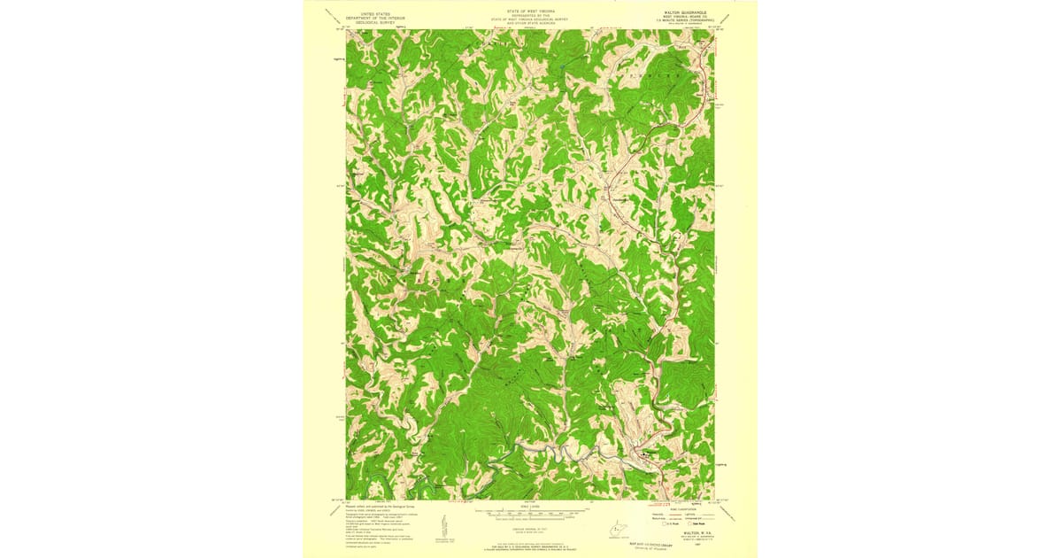 1957 Map of Walton, Roane County, WV — High-Res | Pastmaps