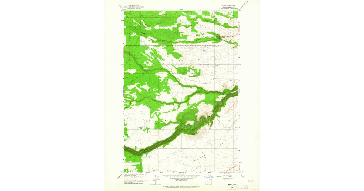 1962 Map of Wamic, OR — High-Res | Pastmaps