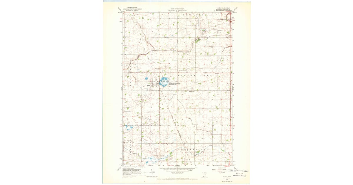 1967 Map of Wanda, MN — High-Res | Pastmaps