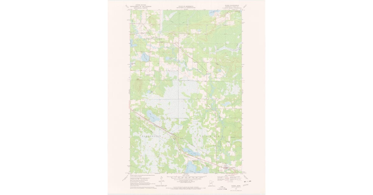 1970 Map of Warba, MN — High-Res | Pastmaps