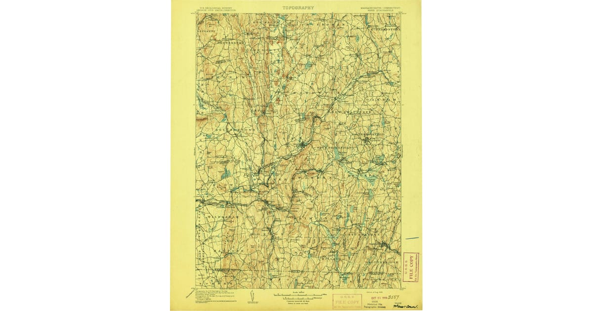 1908 Map of Ware, Worcester County, MA — High-Res | Pastmaps