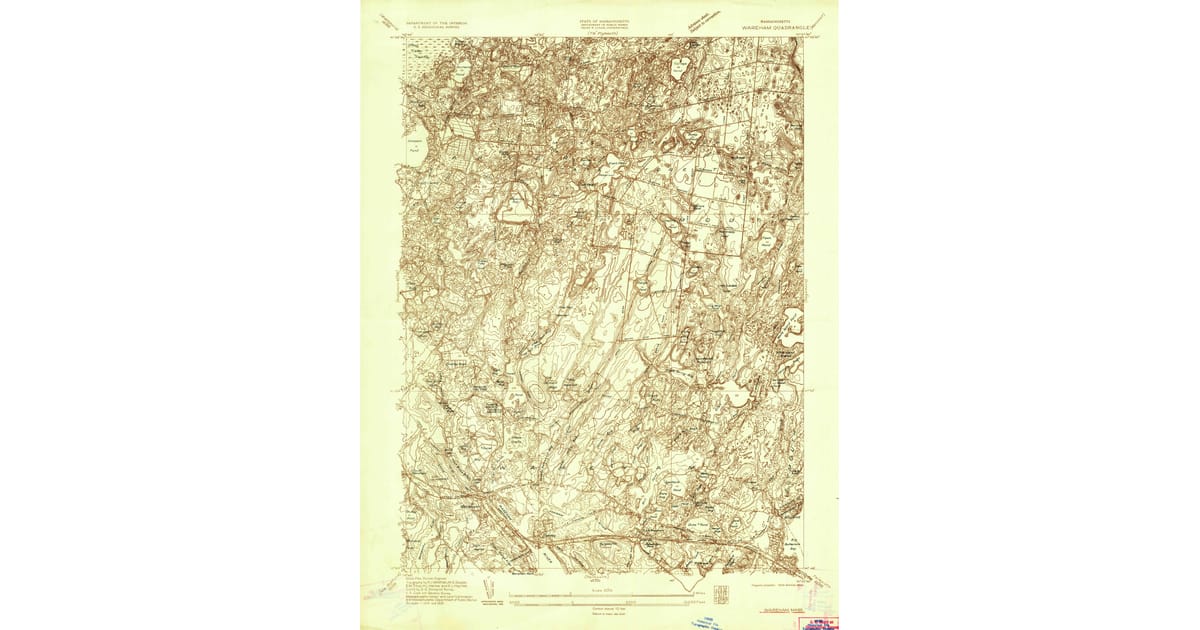 1935 Map of Wareham, Plymouth County, MA — High-Res | Pastmaps