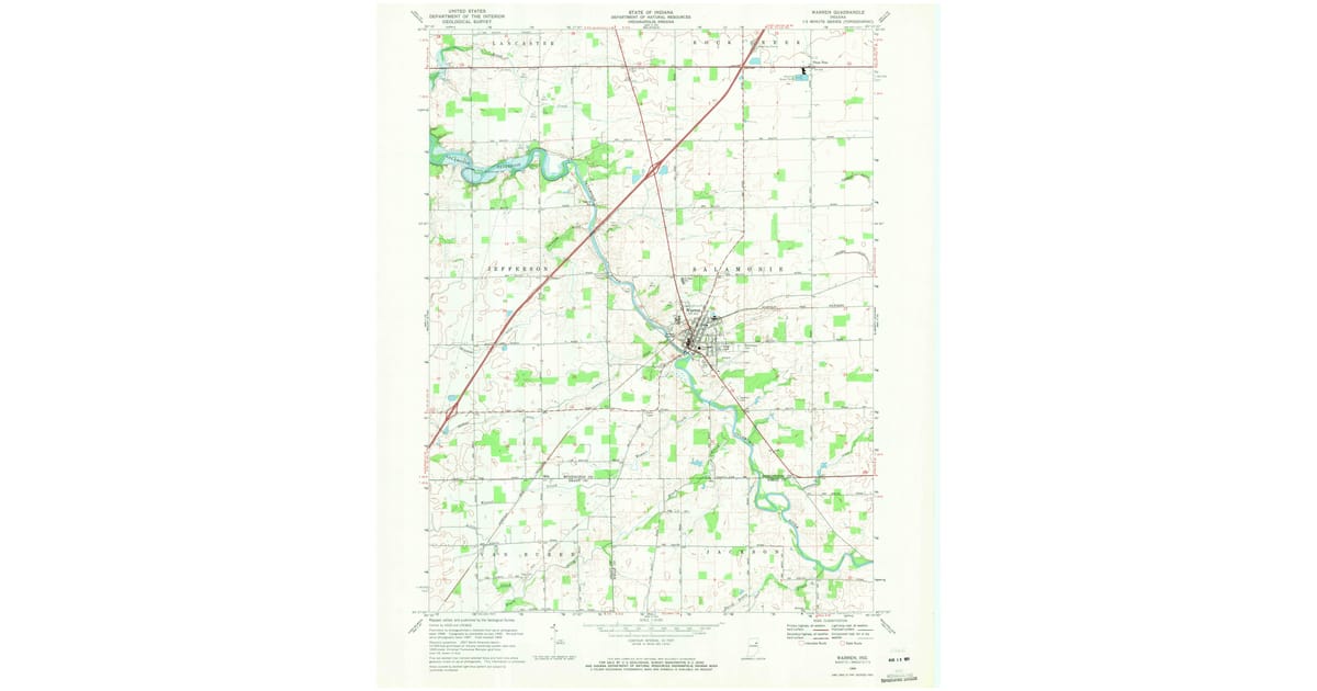 1969 Map of Warren, IN — High-Res | Pastmaps