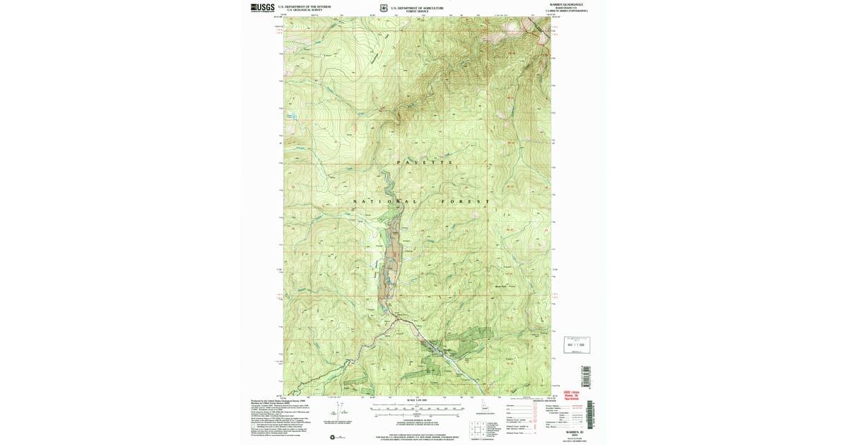 2004 Map of Warren, Idaho County, ID — High-Res | Pastmaps