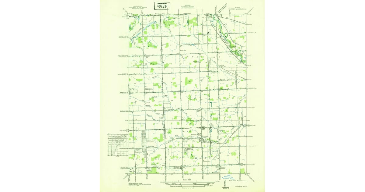 1936 Map of Warren, MI — High-Res | Pastmaps
