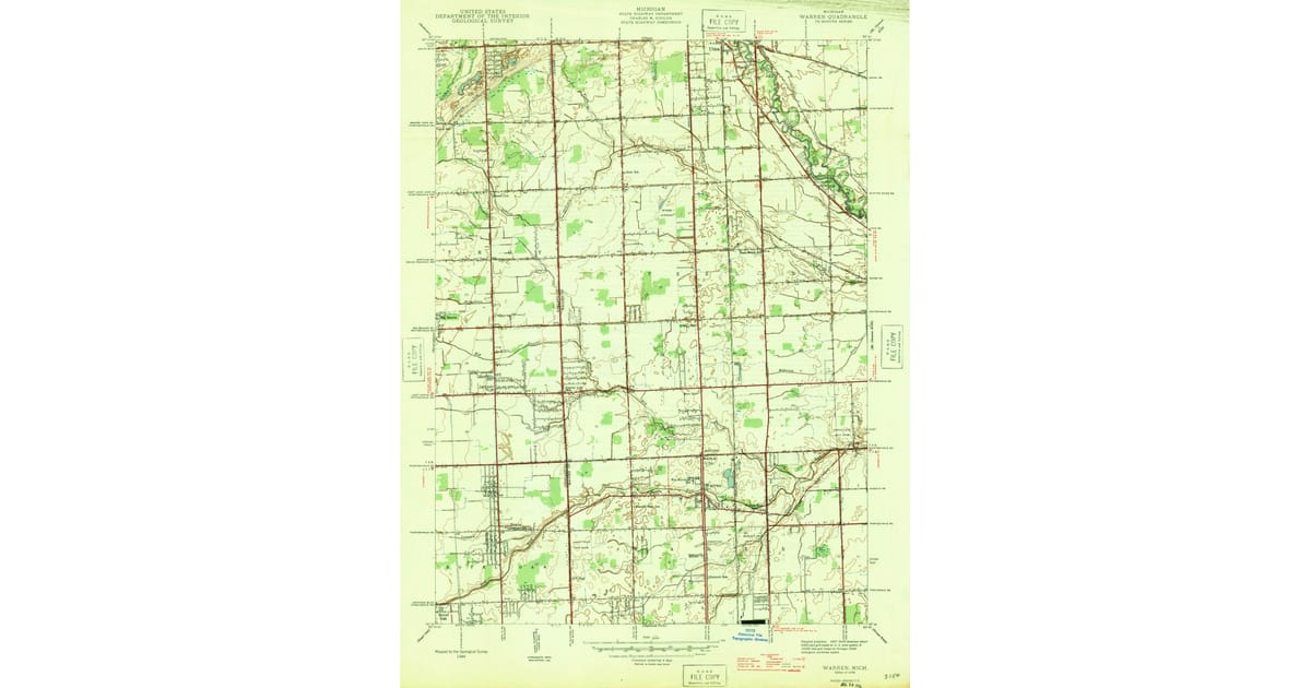 1946 Map of Warren, MI — High-Res | Pastmaps
