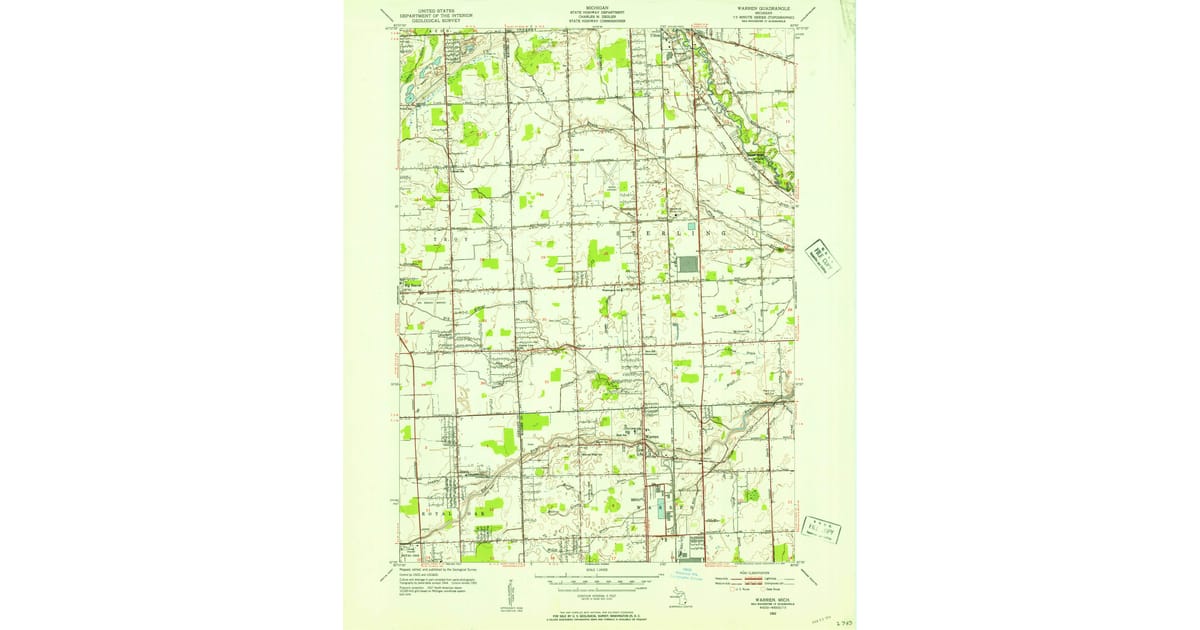 1952 Map of Warren, MI — High-Res | Pastmaps