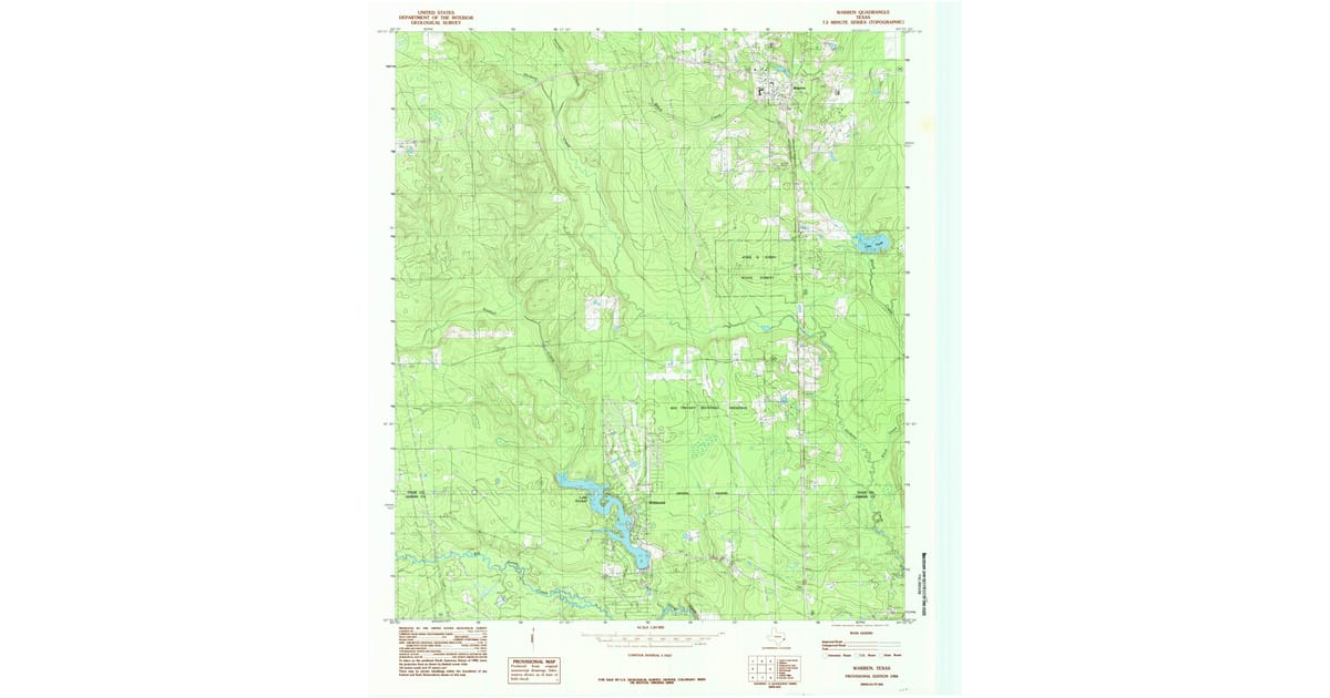 1984 Map of Warren, TX — High-Res | Pastmaps
