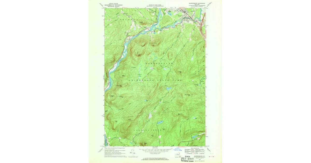 1966 Map of Warrensburg, Warren County, NY — High-Res | Pastmaps