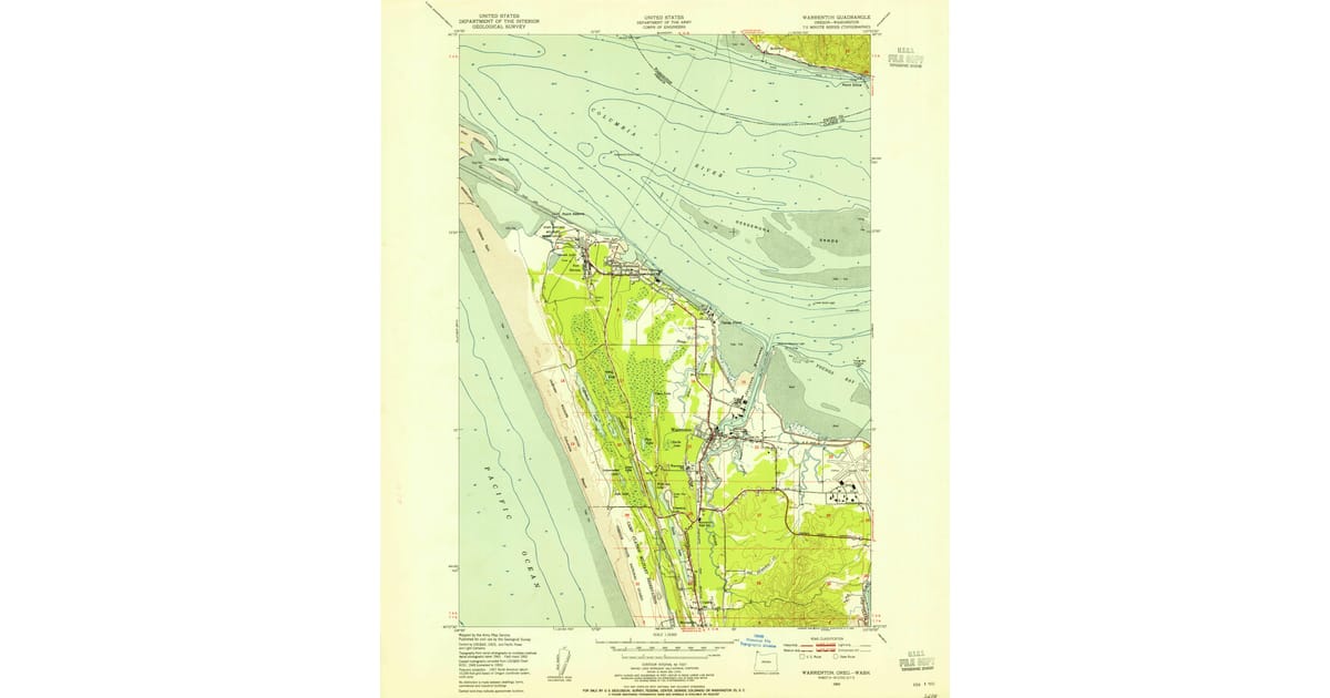 1953 Map of Warrenton, OR — High-Res | Pastmaps