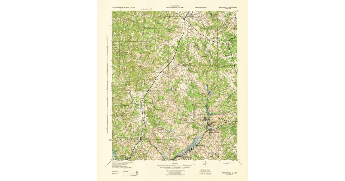 1940s Maps of Pinehurst, North Augusta | Pastmaps