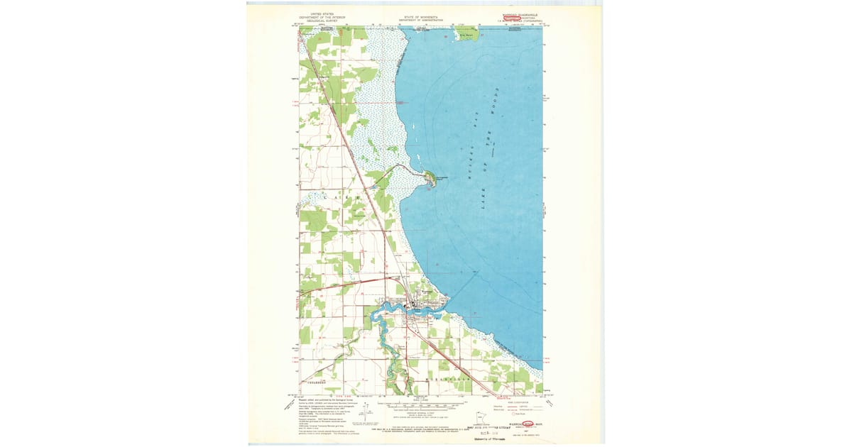 1967 Map of Warroad, MN — High-Res | Pastmaps
