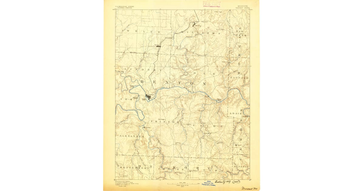 Old Maps of Warsaw, MO for Genealogy | Pastmaps