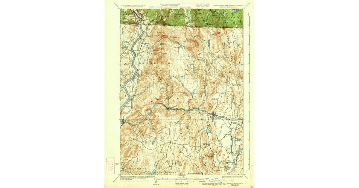 1935 Map of Warwick, Franklin County, MA — High-Res | Pastmaps
