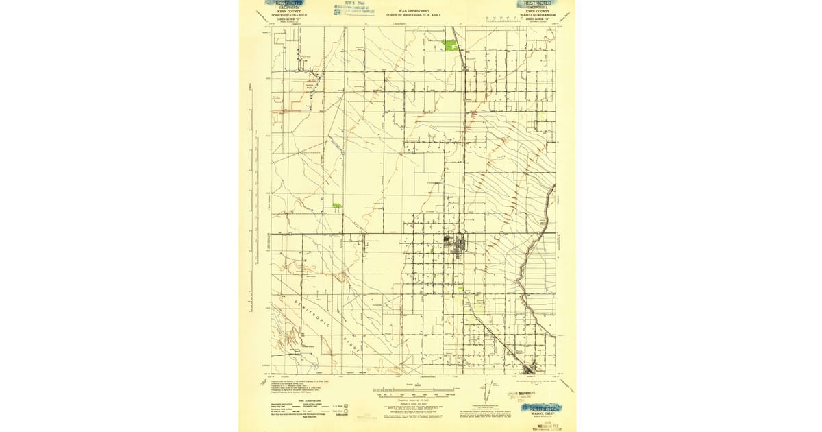 1943 Map of Wasco, CA — High-Res | Pastmaps